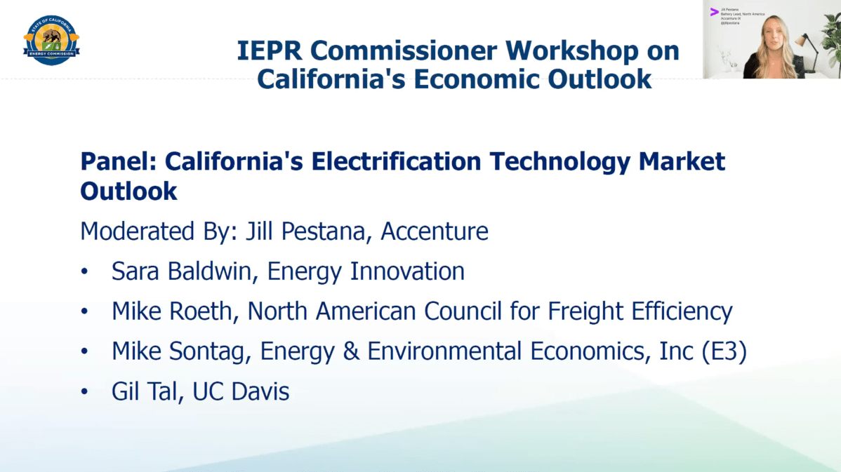 Moderator & Panelist for CA Energy Commission IPER Electrification ...